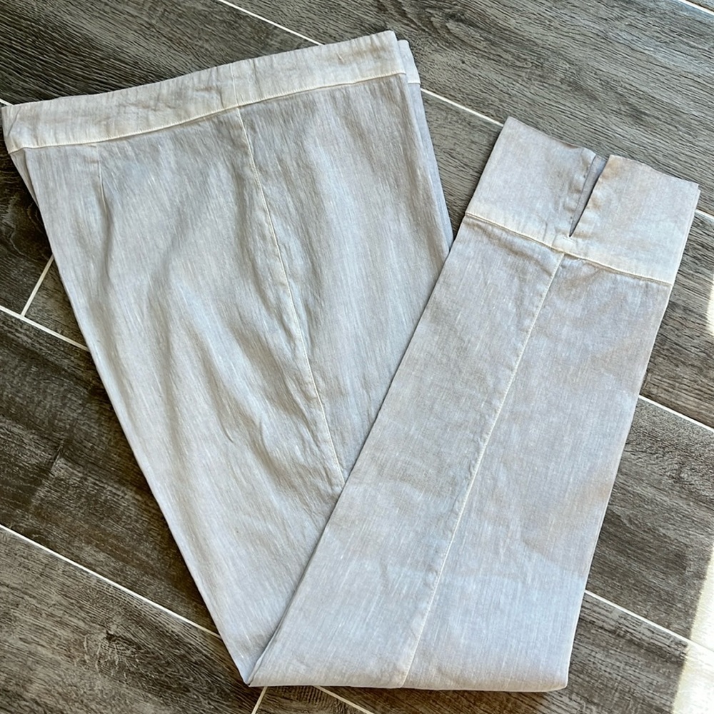 120% Lino Grey Linen Pant 10 - Gem